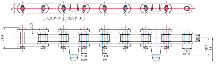 JK1594/G19X4 alternatively JK1594/G19X6 | John King Chains