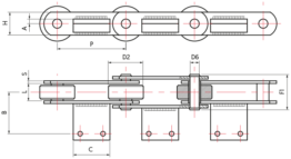 Non Standard Solid Pin Series Oven Chain | John King Chains