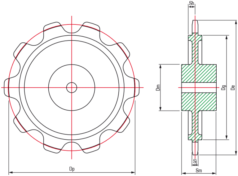 BS chain sprockets (BS4116 Part 4) | John King Chains